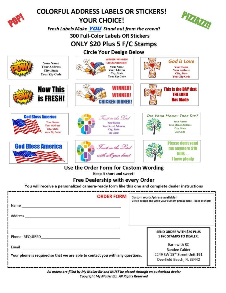 Colorful Address Labels and Stickers - My Mailer Biz